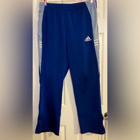 adidas | Pants | Adidas Track Pants Mens M Navy Blue With Gray Small ...